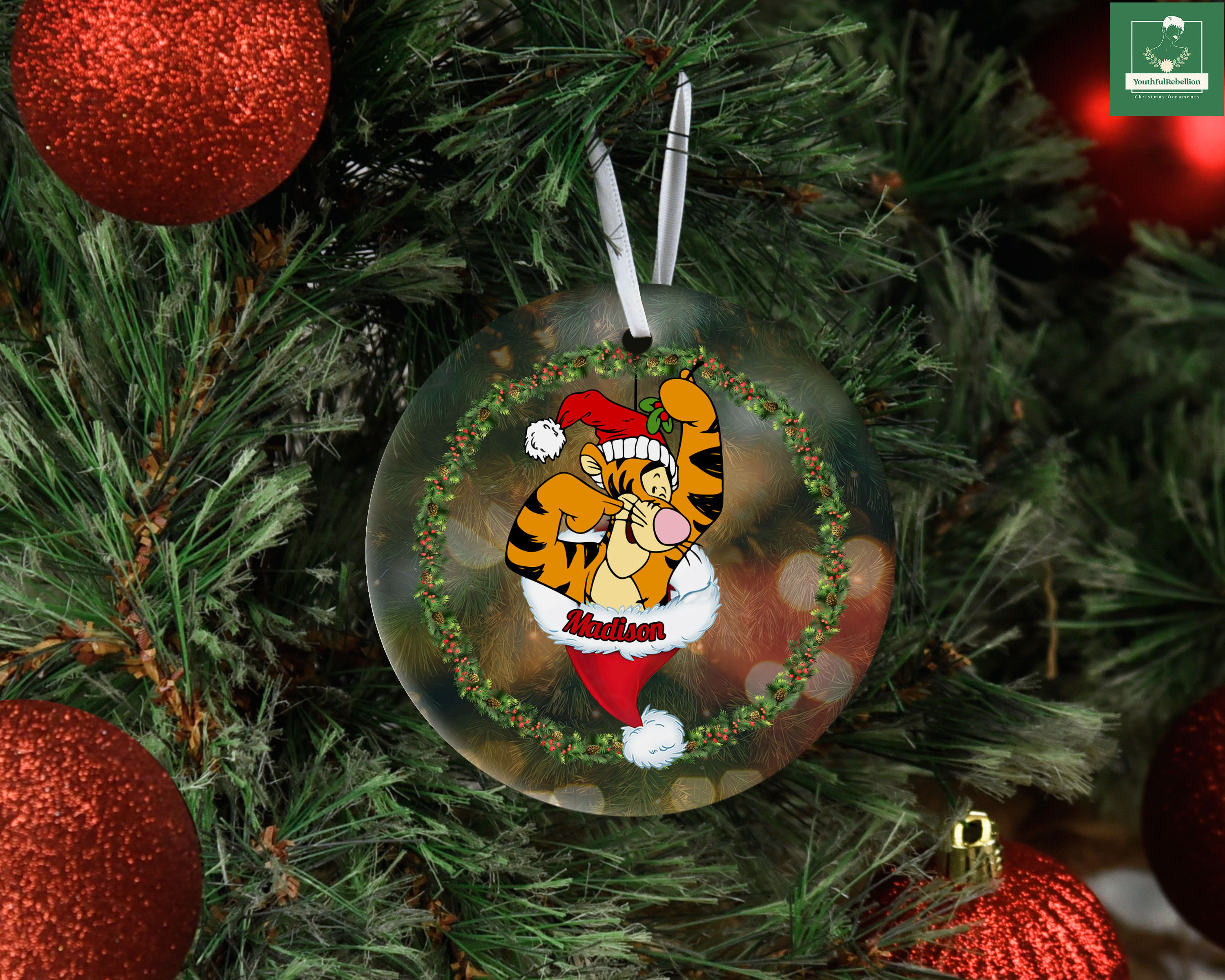 Personalized Tigger Christmas Ornament, Tigger Tiger Ornament, Winnie ...
