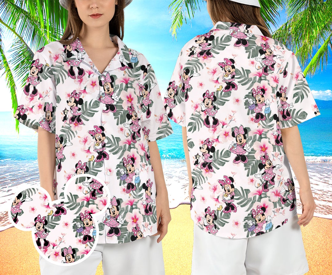 Minnie Mouse Tropical Hawaiian Shirt, Cartoon Minnie Summer Hawaii ...