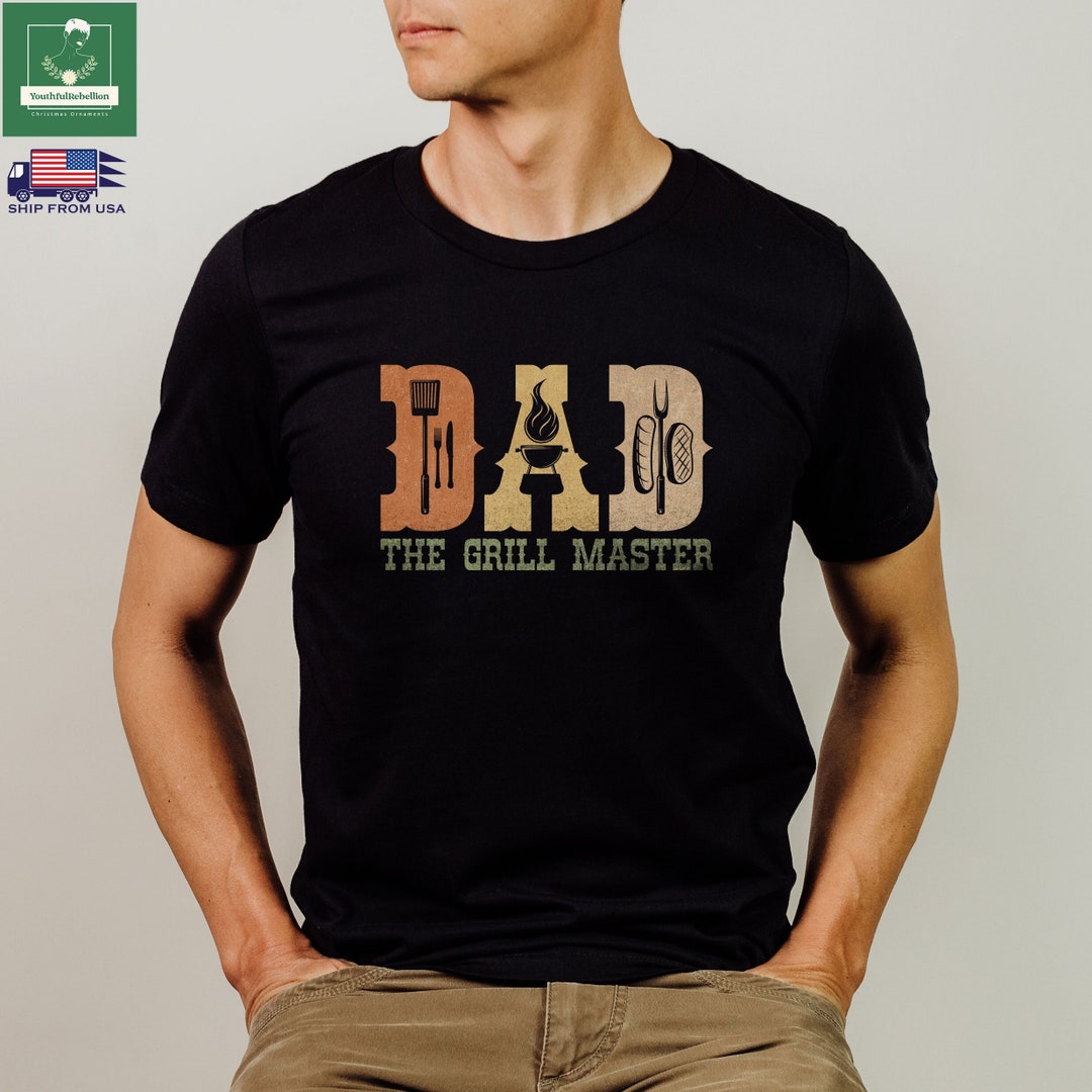 Retro the Grill Master Dad Shirt, Grill Father T-shirt, Funny Fathers ...