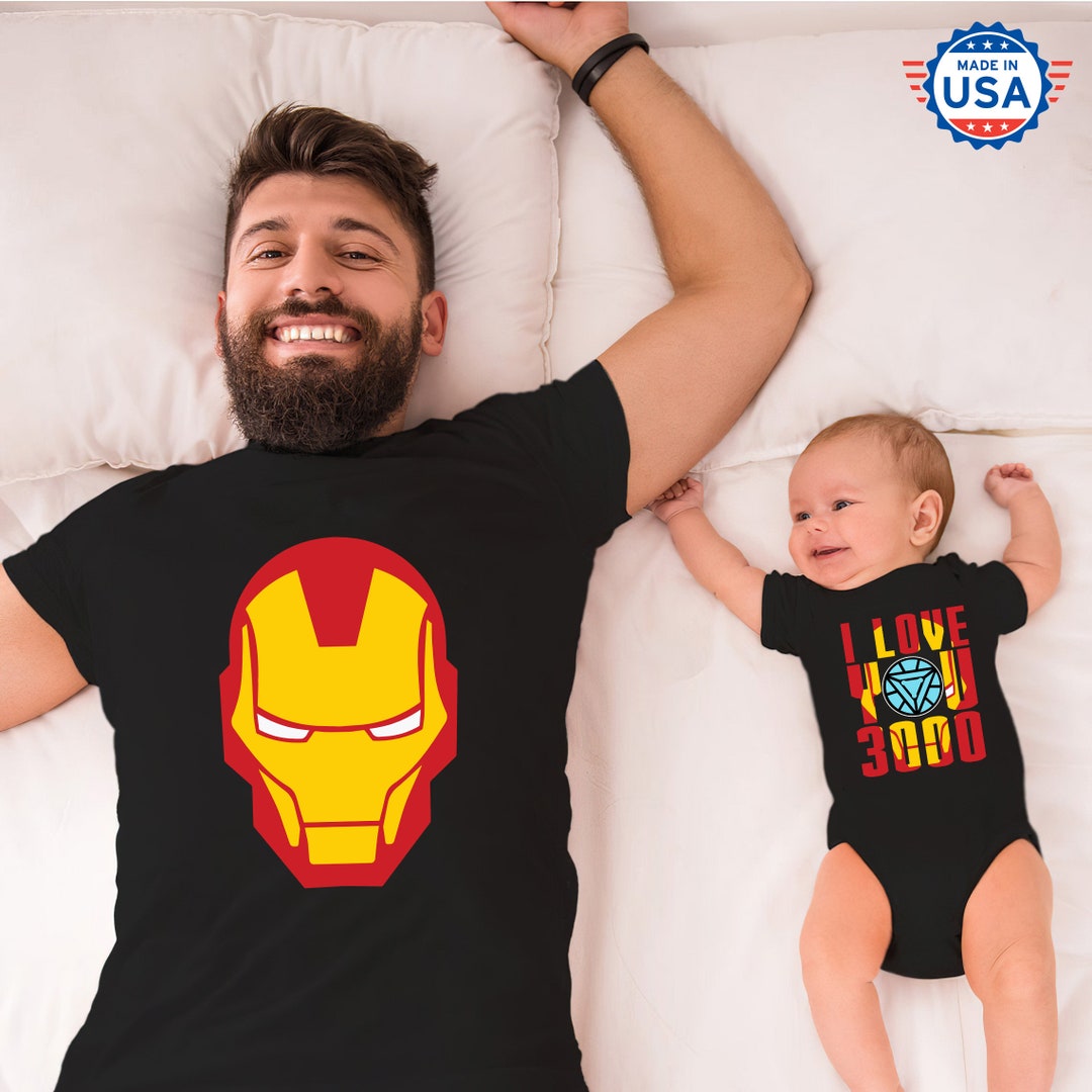 Iron Man Dad Son Matching Shirt, Dad Superhero Kid Shirt, I Love You ...