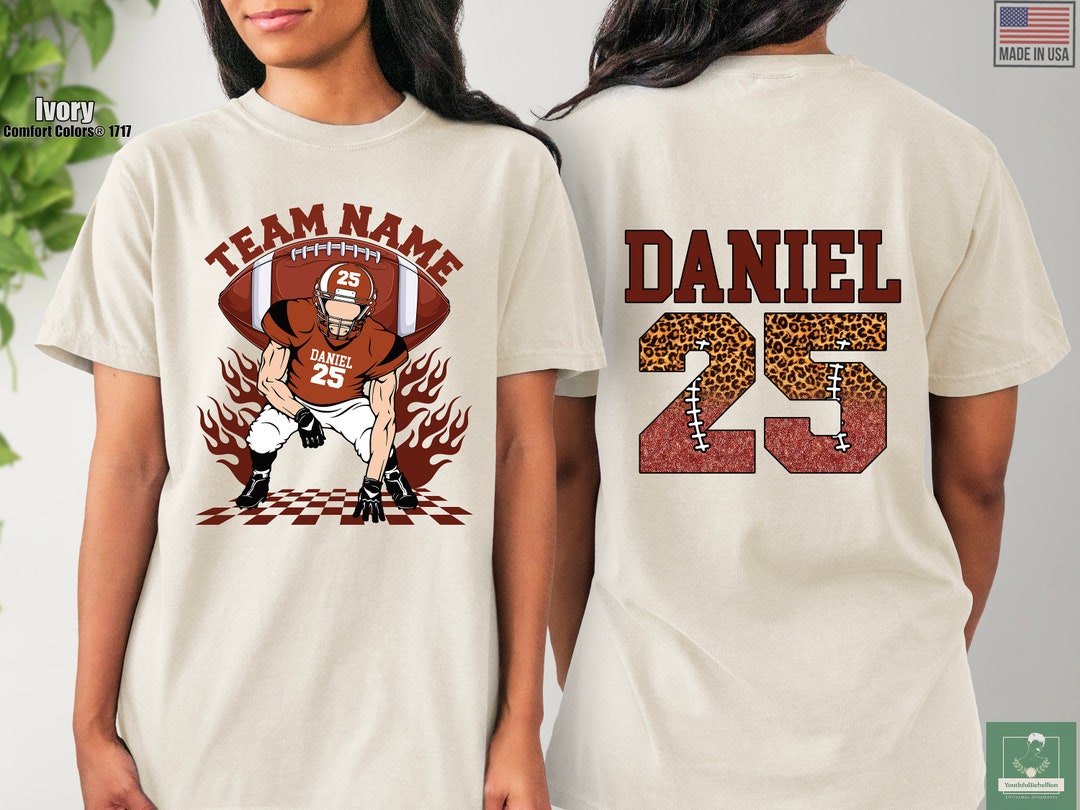 Personalized Football Player Shirt Football Team Comfort - Etsy