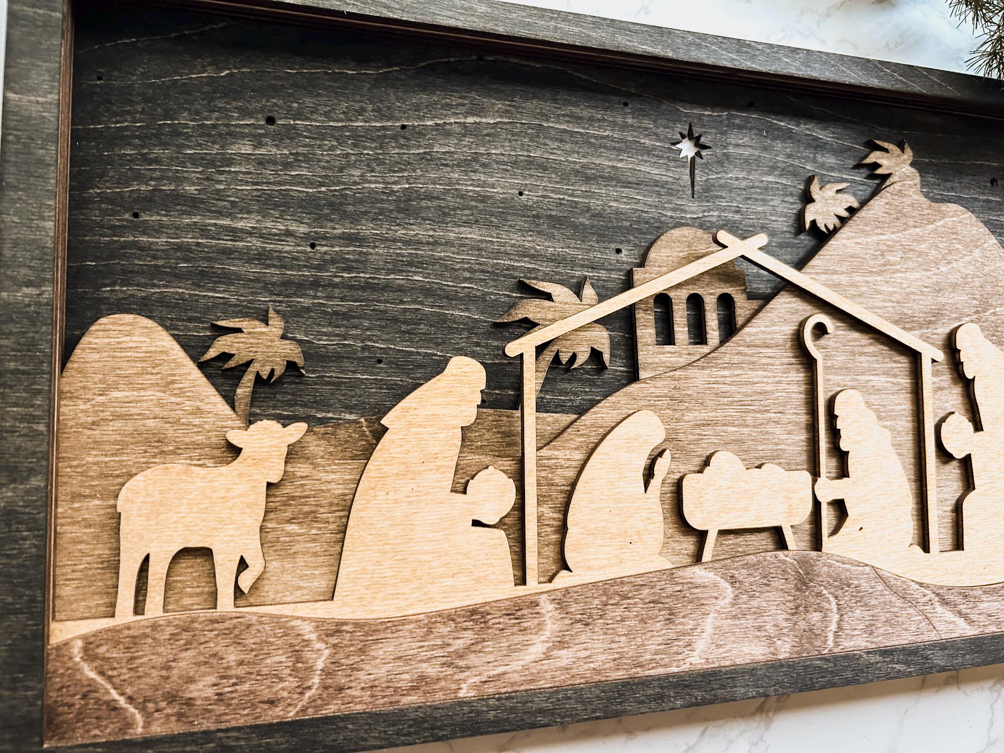 Layered Nativity SVG: 3D Laser Cut Christmas Scene (digital Download ...