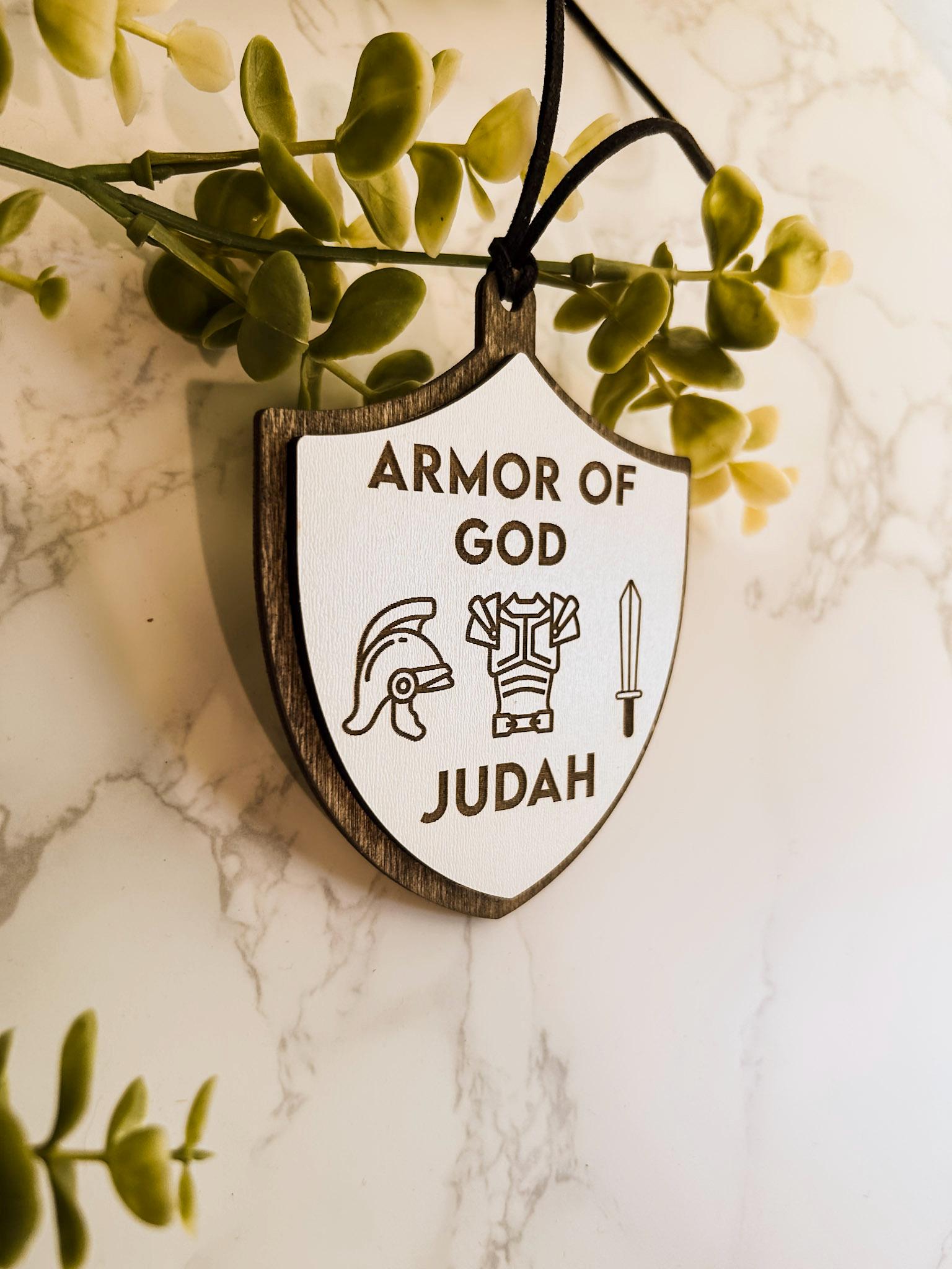 Armor of God Bag Tag SVG File: Christian Boy's Laser Cut Design - Etsy