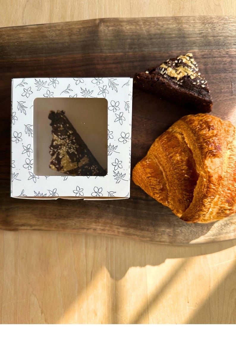 Bakery Box With Window 25‑pack – 4.25″ Square Pastry & Cookie Gift ...