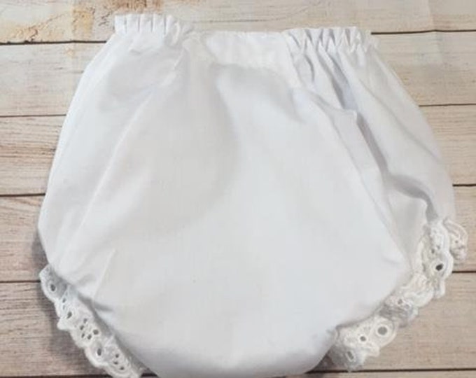 White Eyelet Diaper Cover Bloomers: Newborn to 24 Months - Etsy