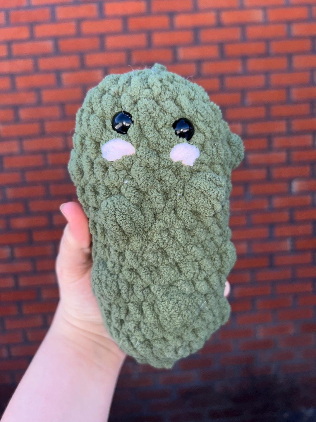 Handmade Crochet Pickle Plushie: Soft Stuffed Animal - Etsy