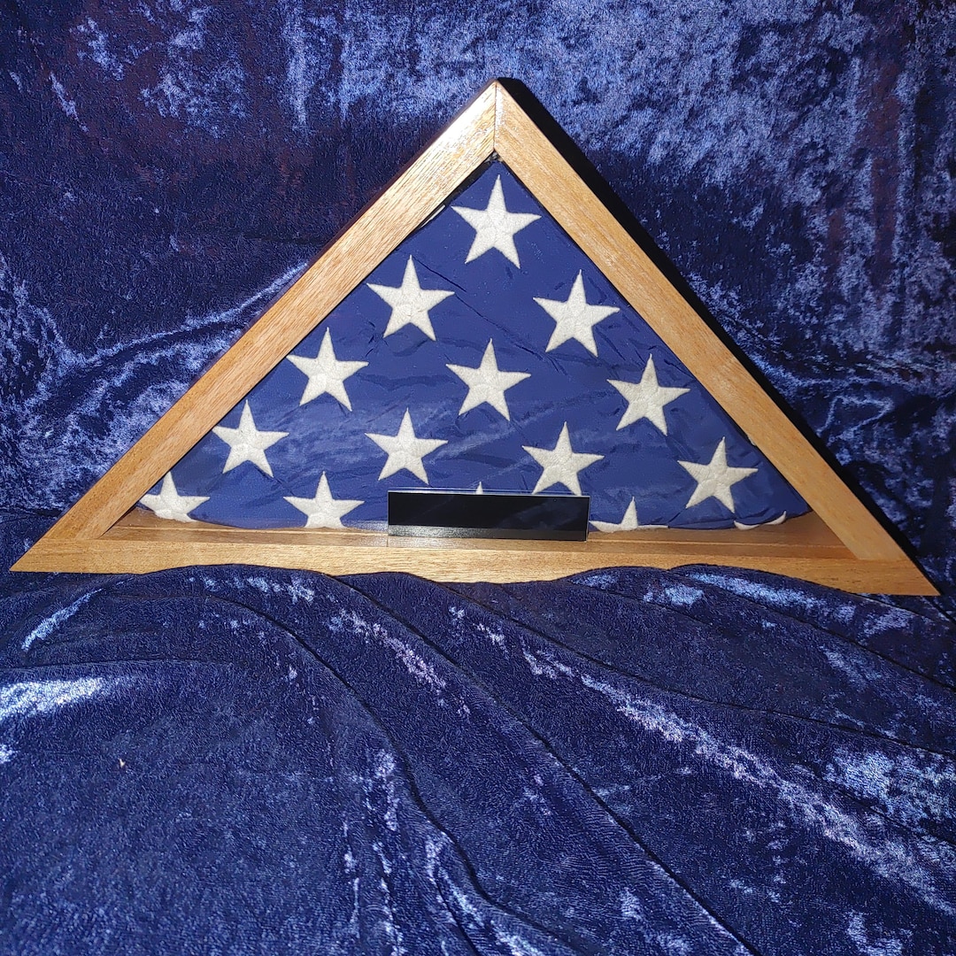 Military Flag Display Case - Veteran Flag Shadow Box for 3x5', 4x6, or ...