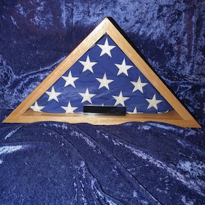 Military Flag Display Case - Veteran Flag Shadow Box for 3x5', 4x6, or ...