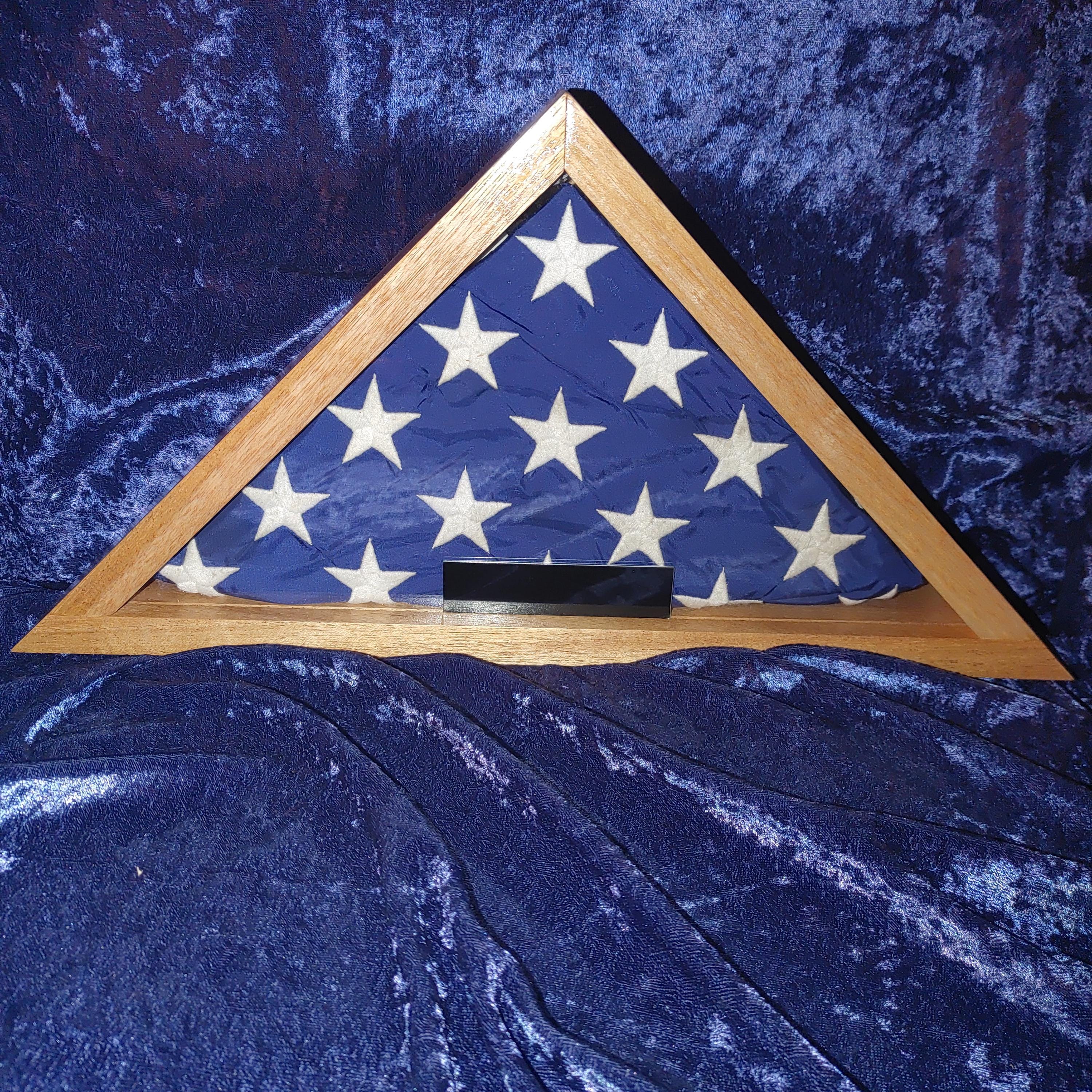 Military Flag Display Case - Veteran Flag Shadow Box for 3x5', 4x6, or ...