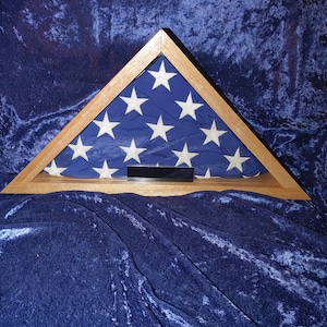 Military Flag Display Case - Veteran Flag Shadow Box for 3x5', 4x6, or ...