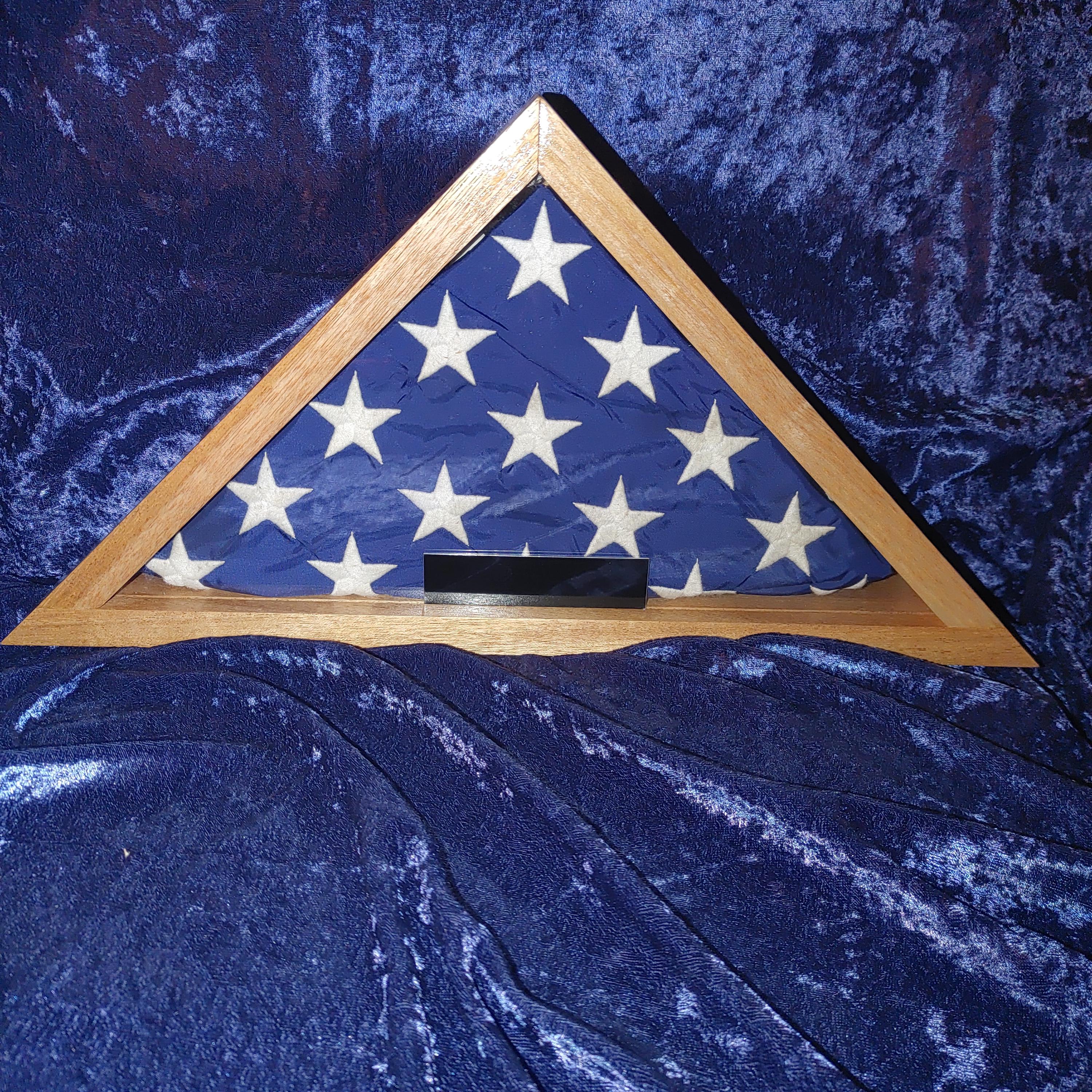 Military Flag Display Case - Veteran Flag Shadow Box for 3x5', 4x6, or ...