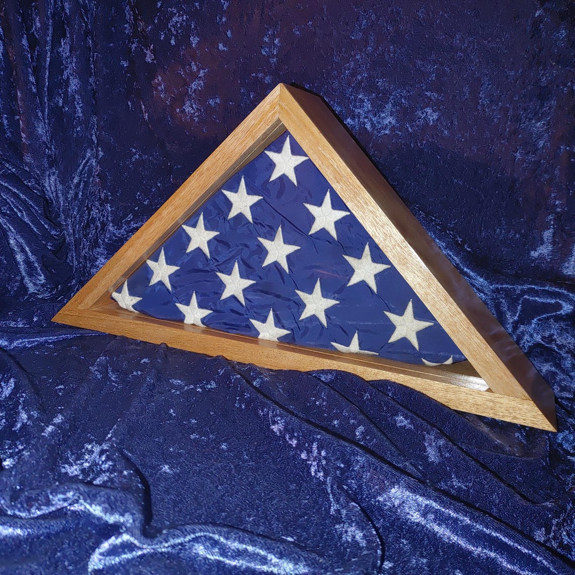 Military Flag Display Case - Veteran Flag Shadow Box for 3x5', 4x6, or ...