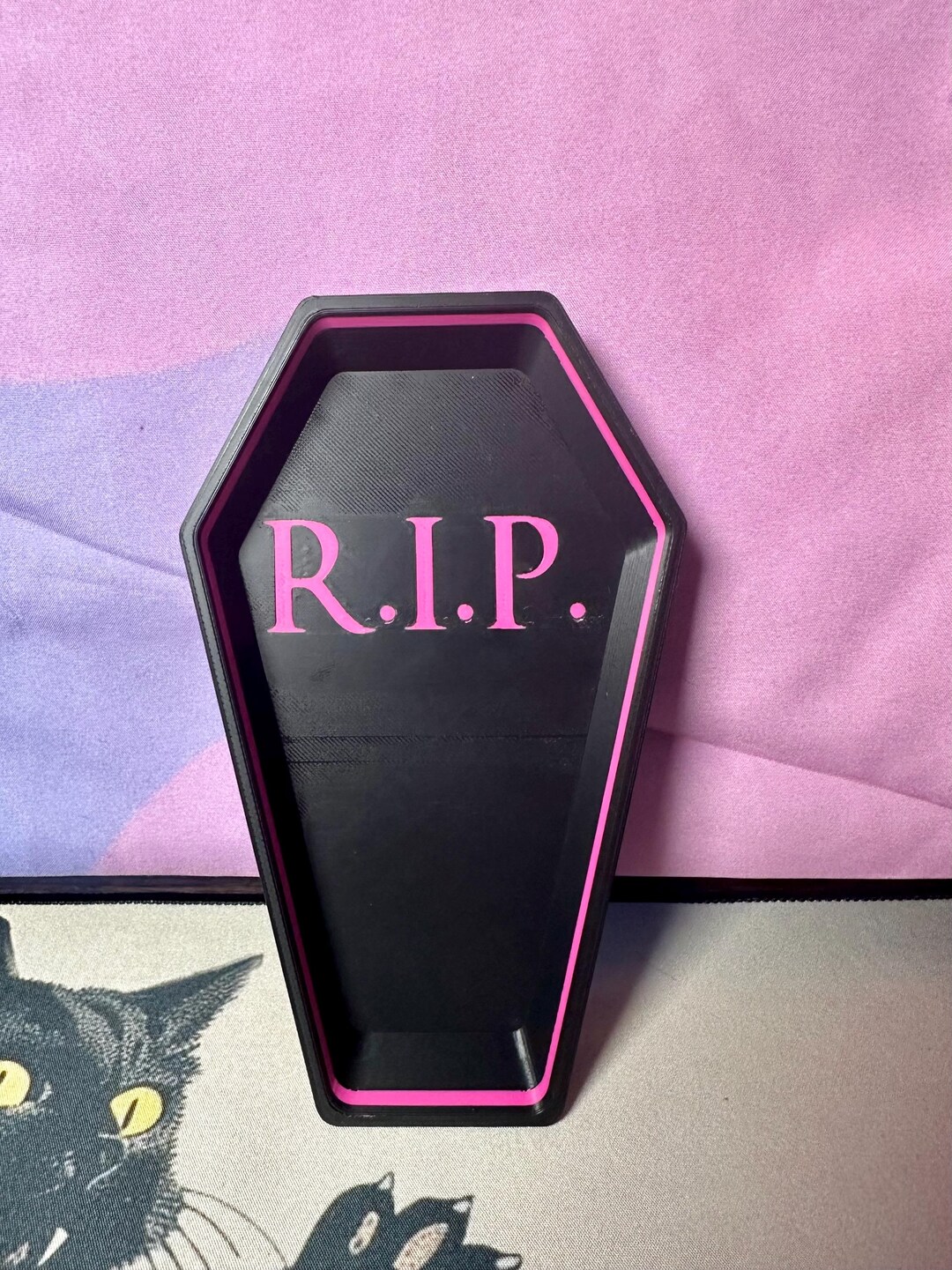 3D Printed Coffin Tray | Gothic R.I.P. Trinket Dish | Kawaii Spooky ...