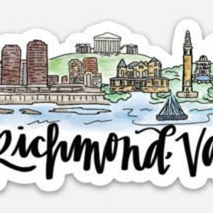 Richmond Virginia Skyline Sticker - Etsy