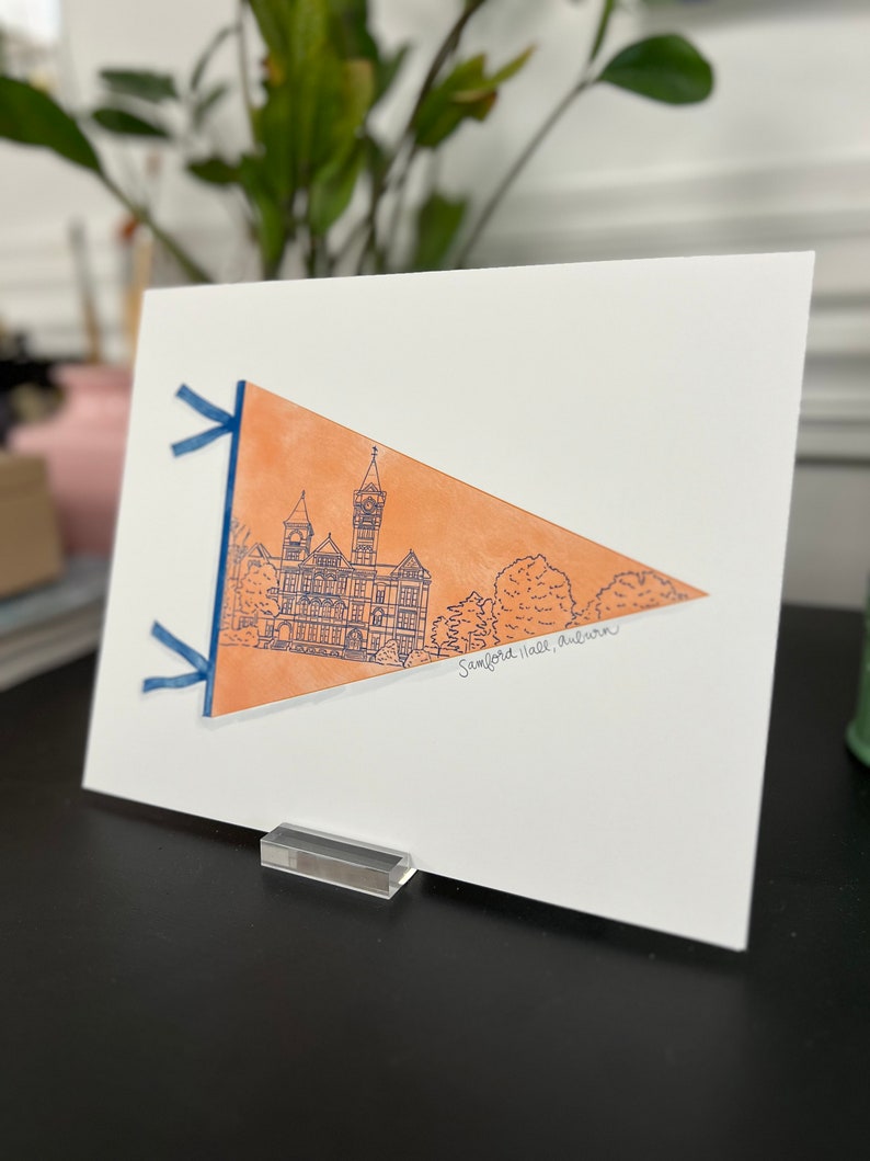 Samford Hall Auburn University Pennant Art Print - Etsy