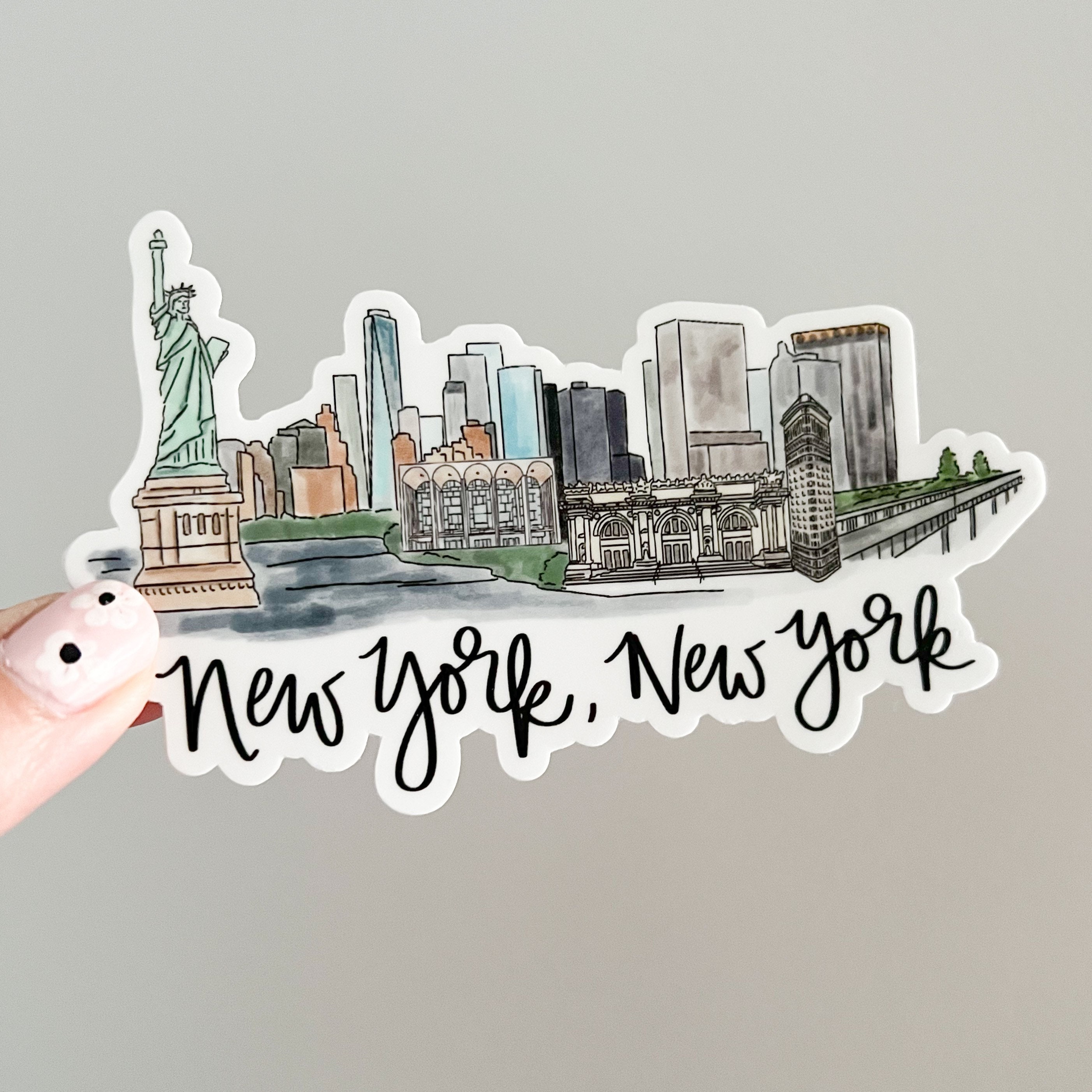 New York City new York Skyline/landmark Sticker - Etsy