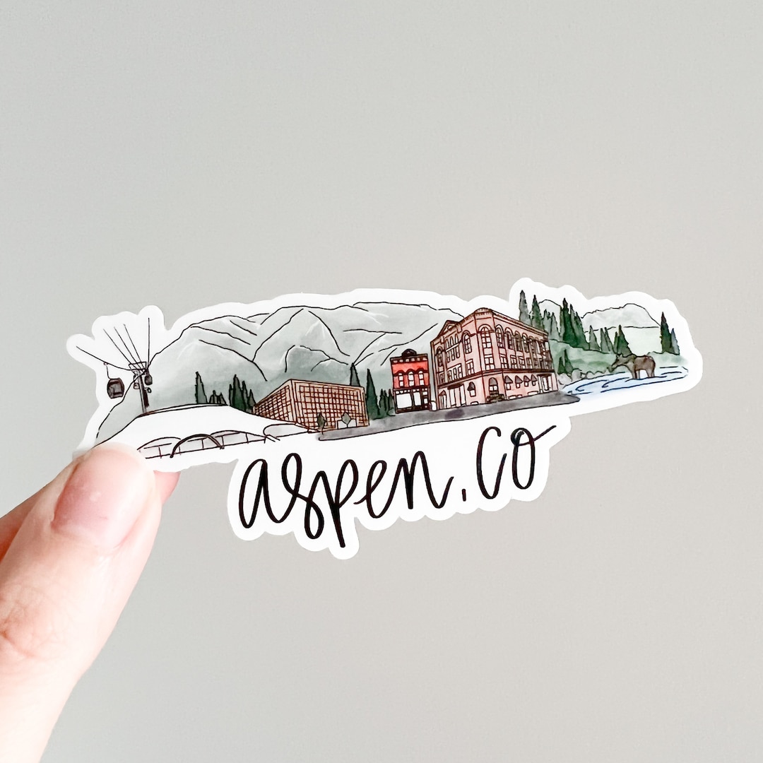 Aspen Colorado Skyline/landmark Sticker - Etsy