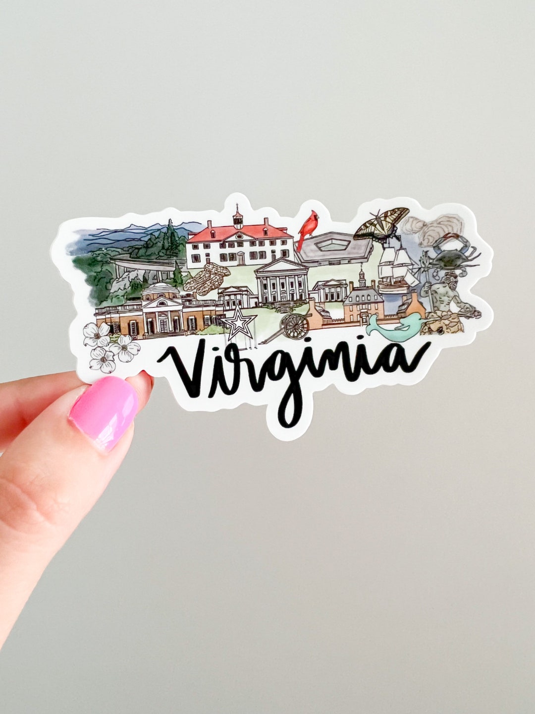 Virginia Landmarks Sticker - Etsy