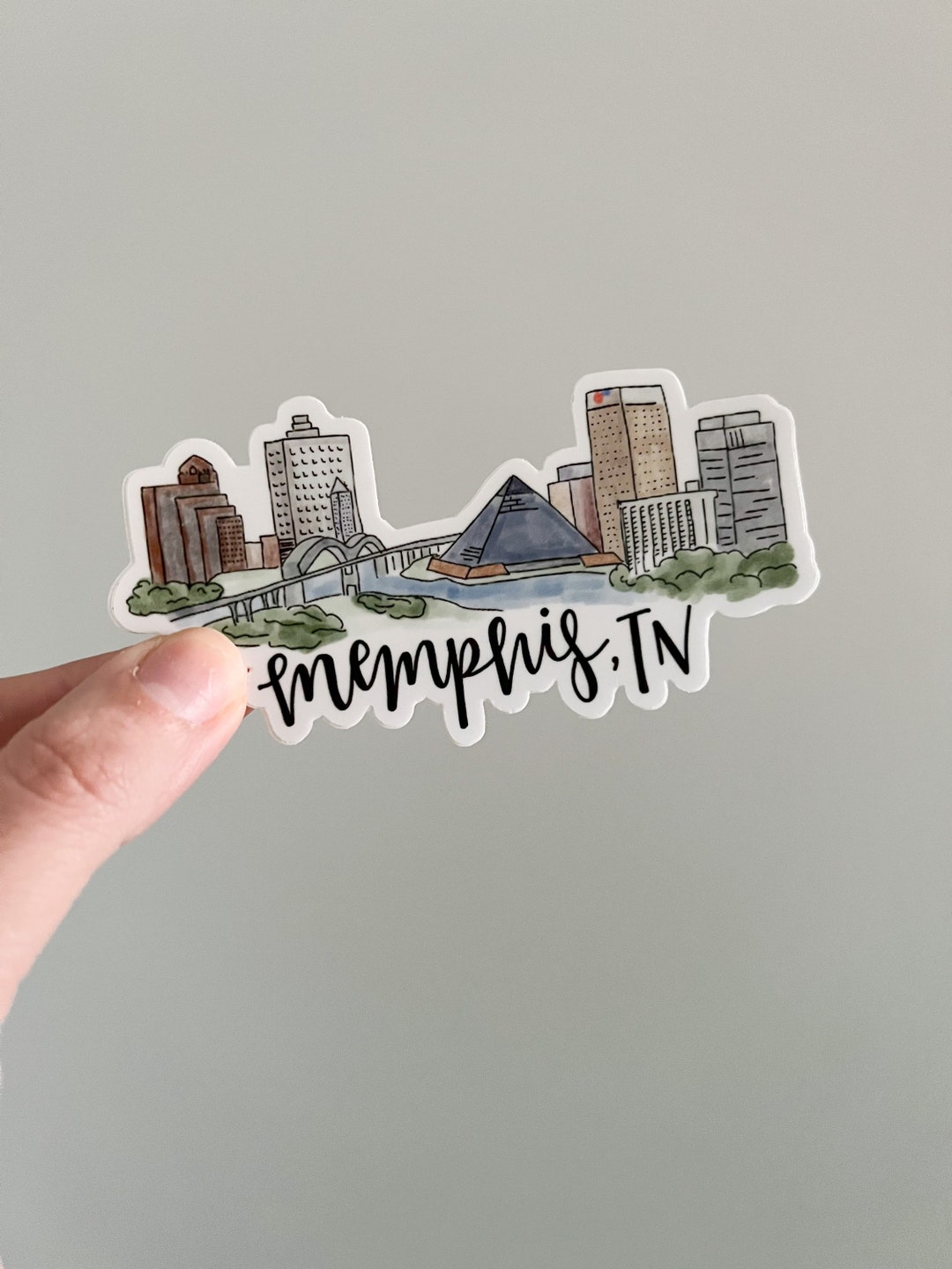 Memphis Tennessee Skyline/landmark Sticker - Etsy
