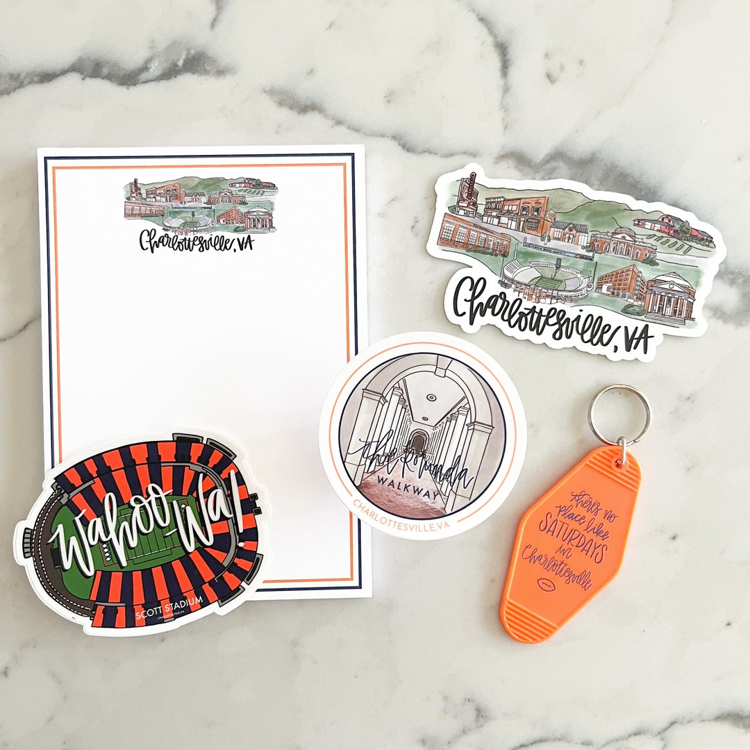 UVA Charlottesville Virginia Sticker and Notepad Bundle - Etsy