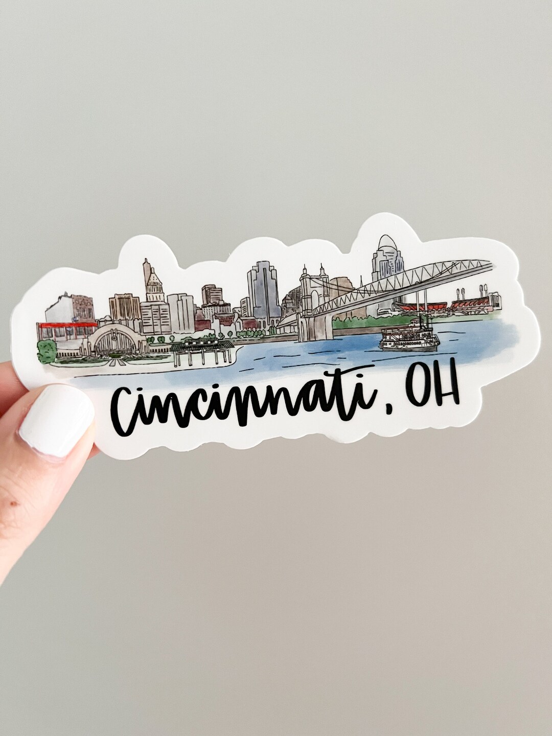Cincinnati, Ohio Skyline Sticker - Etsy