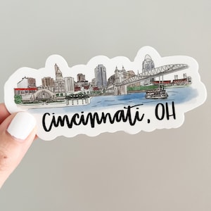 Cincinnati, Ohio Skyline Sticker - Etsy