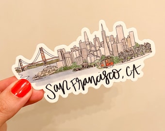 San Francisco California Sticker Bay Area Golden Gate - Etsy
