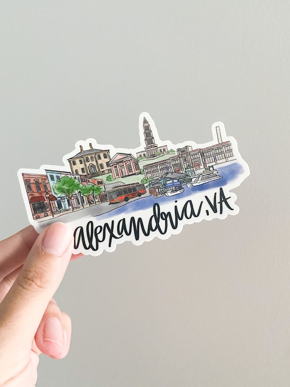 Alexandria DC Virginia Skyline/landmark Sticker - Etsy