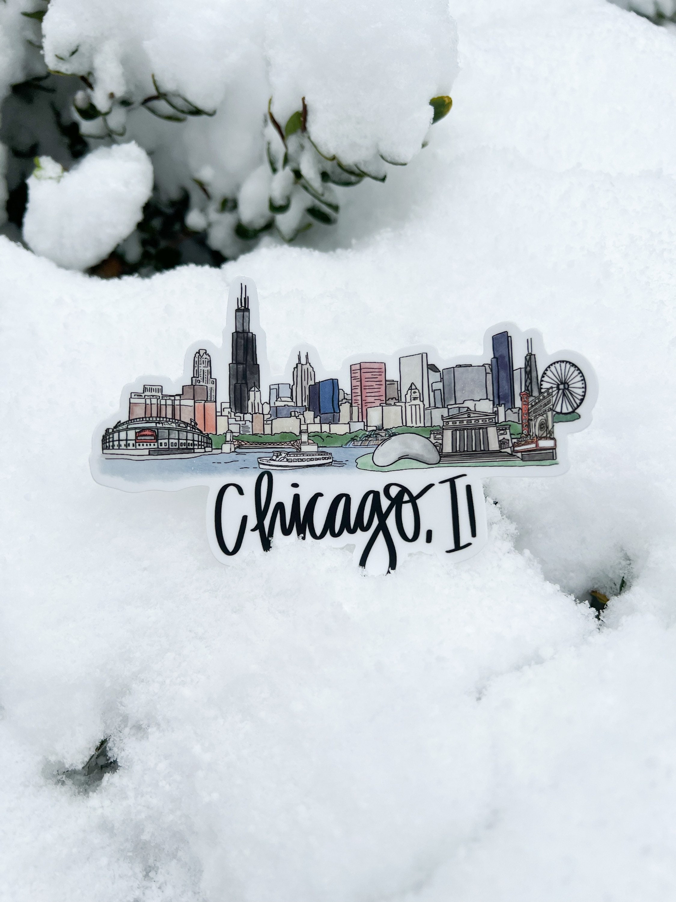 Chicago IL (illinois) Skyline Sticker - Etsy