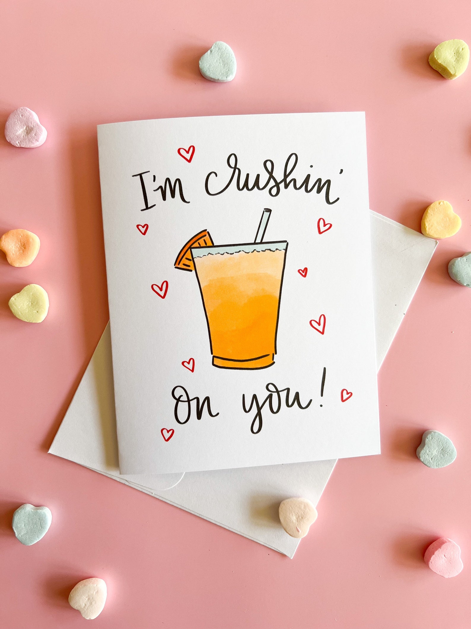 Orange Crushing on You Card - Valentine’s Day Card - Etsy
