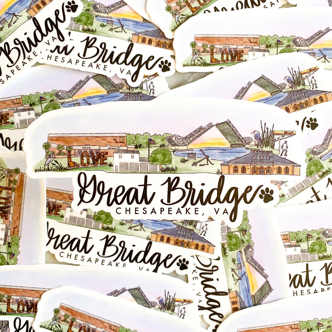 Great Bridge Chesapeake Virginia Skyline/landmark Sticker - Etsy