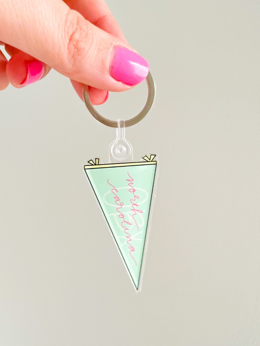 OBX North Carolina (NC) Pennant Flag Acrylic Keychain - Etsy
