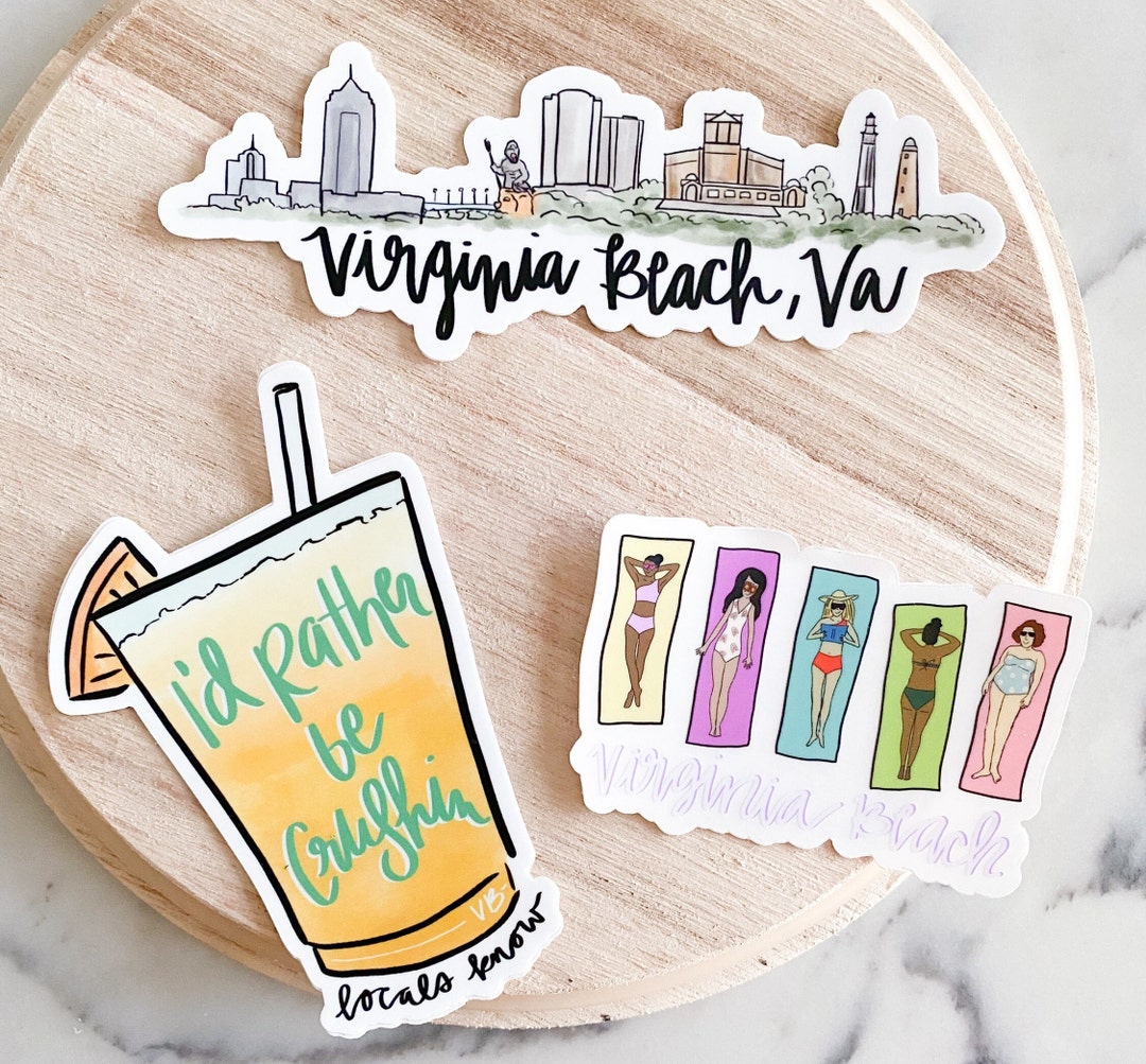 Virginia Beach Virginia Sticker Bundle - Etsy
