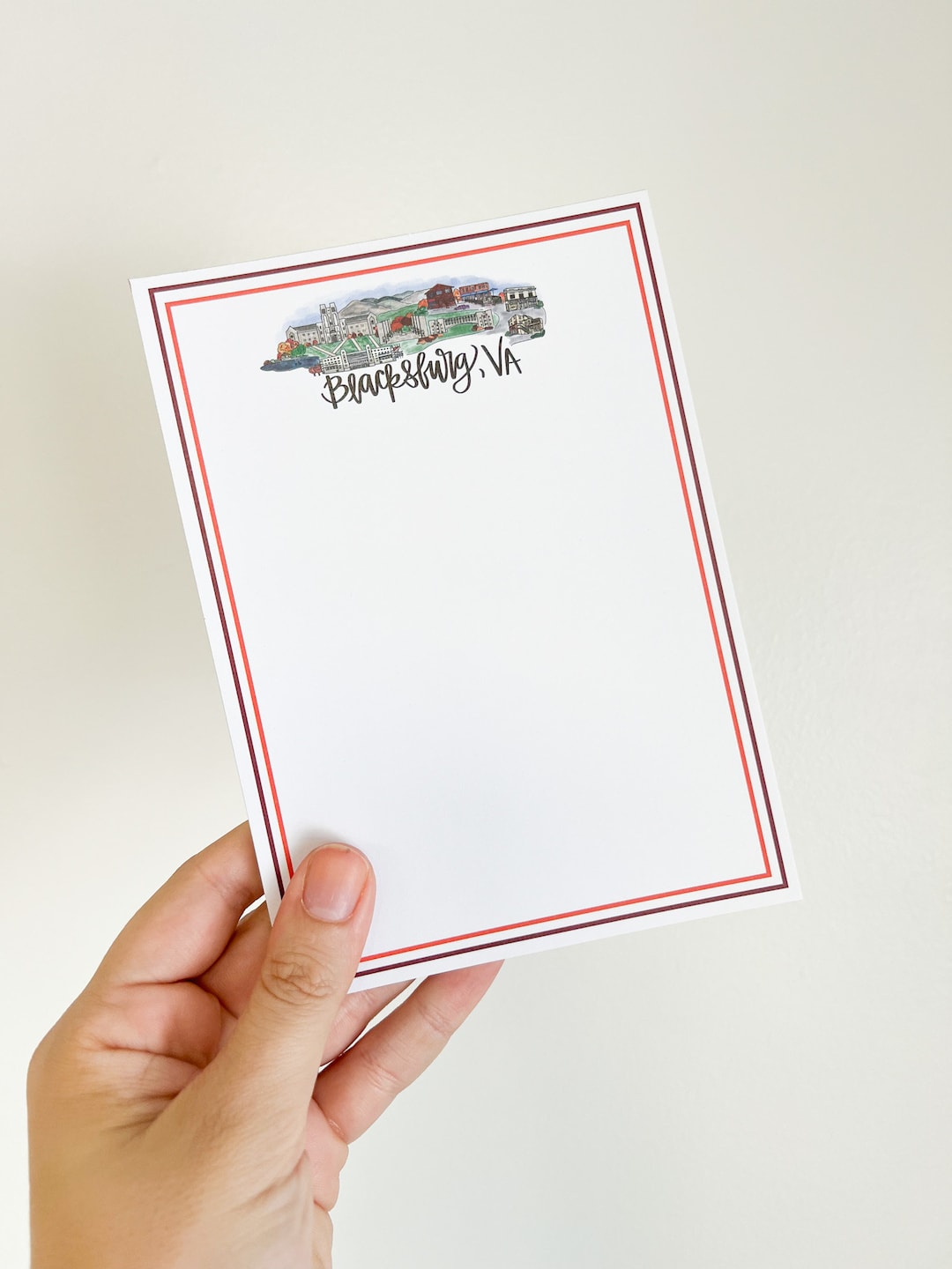 Blacksburg Virginia Notepad - Etsy