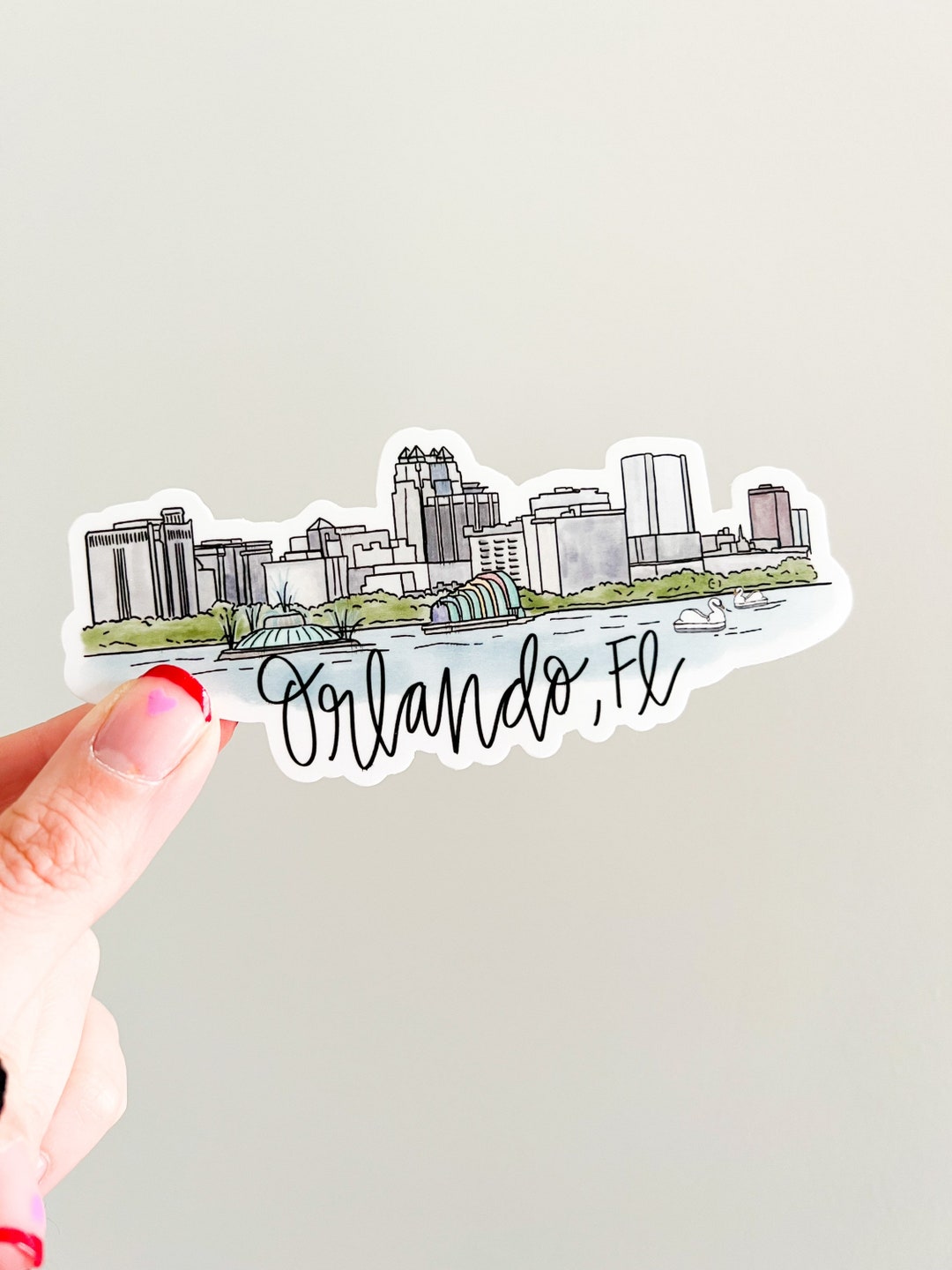 Orlando, Florida Skyline Sticker - Etsy