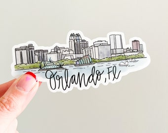 Orlando Skyline Vinyl Sticker Travel Stickers Florida Best - Etsy