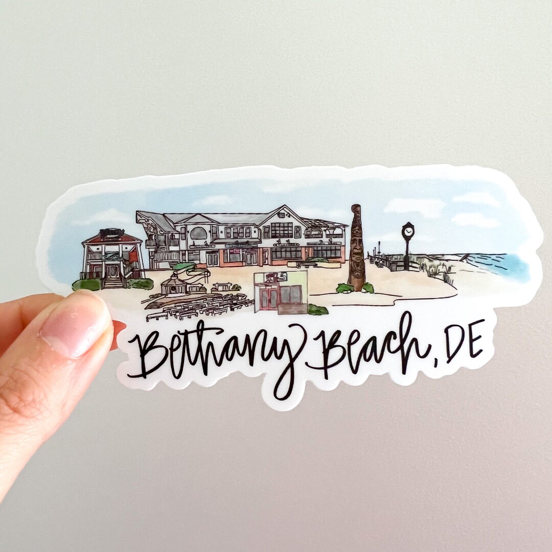 Bethany Beach DE (delaware) Skyline Sticker - Etsy