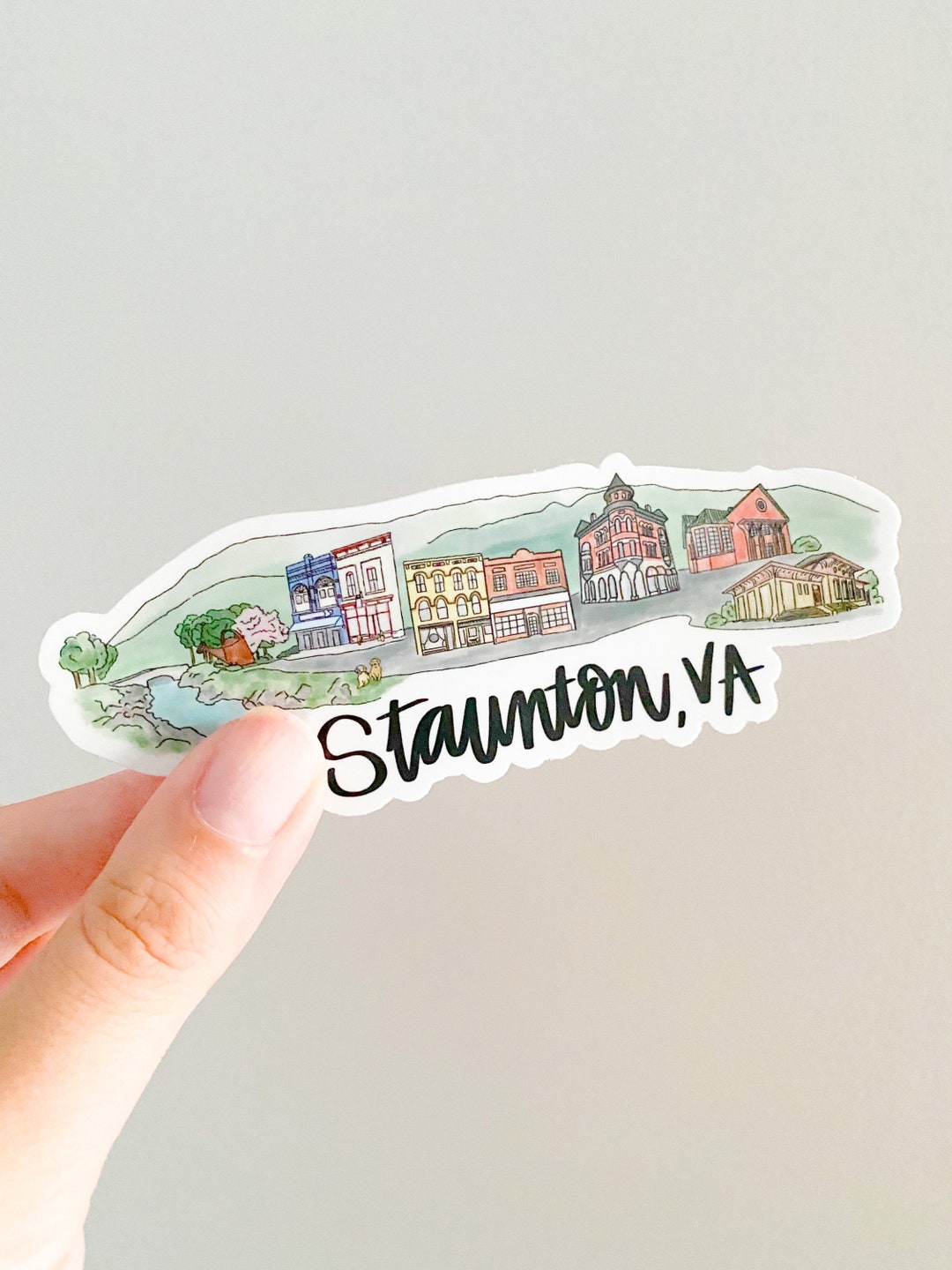 Staunton Virginia Skyline Sticker - Etsy