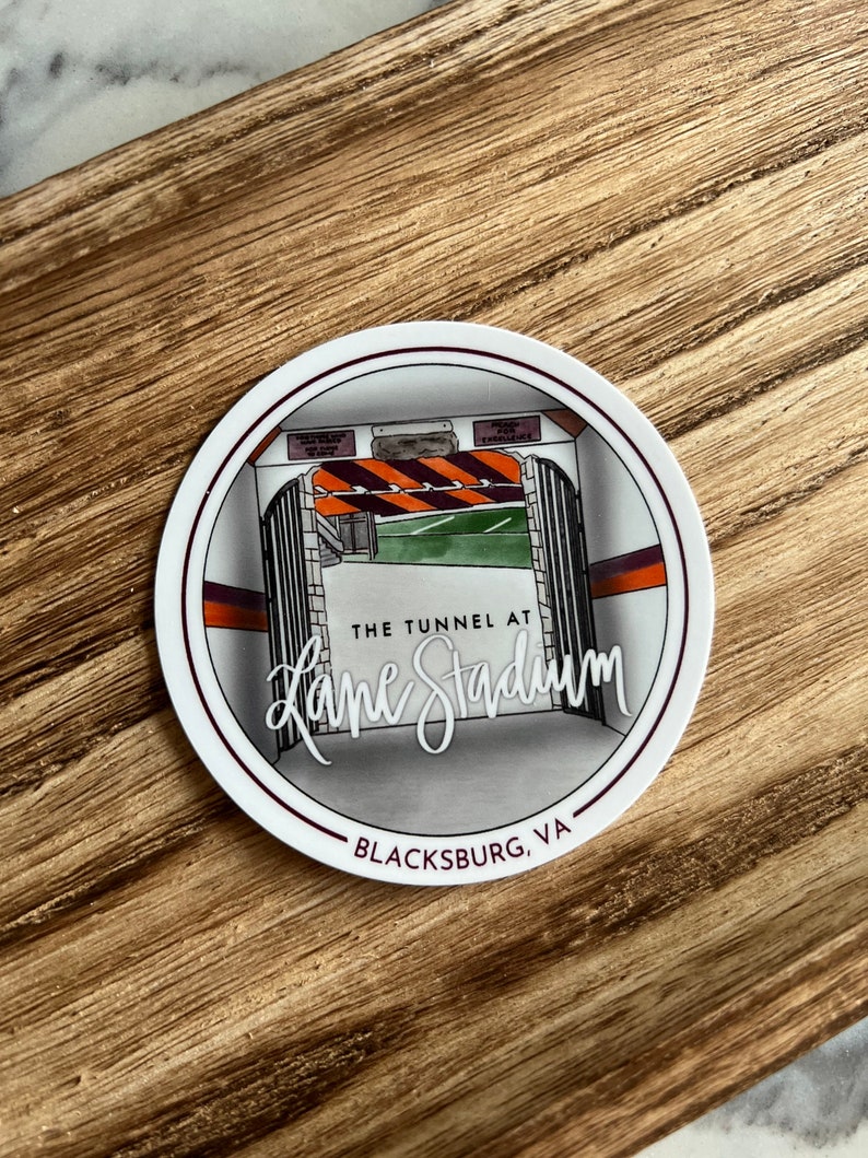 Lane Stadium Tunnel Sticker/ Blacksburg/virginia/ 3in / Hand - Etsy