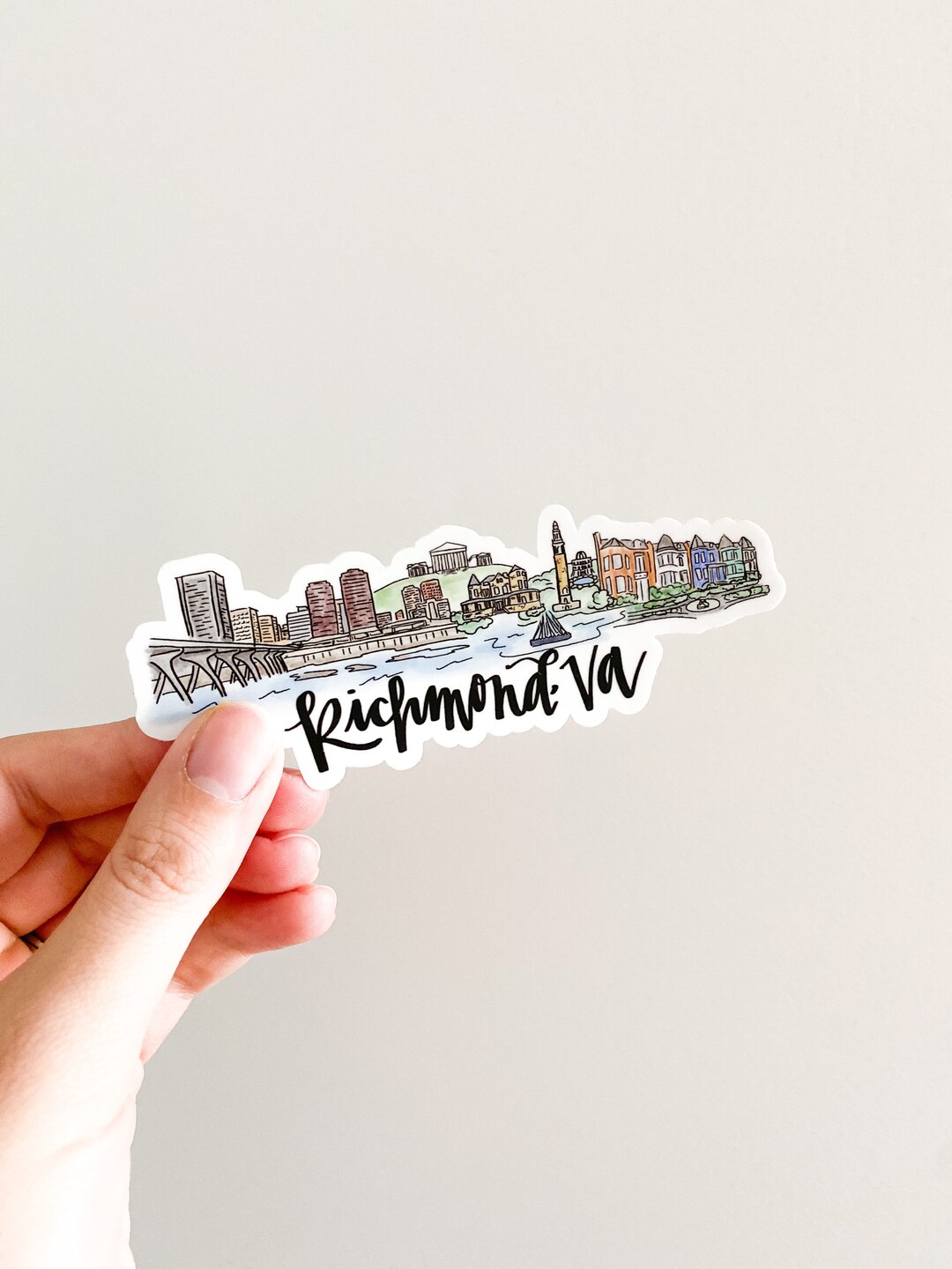 Richmond Virginia Skyline Sticker - Etsy