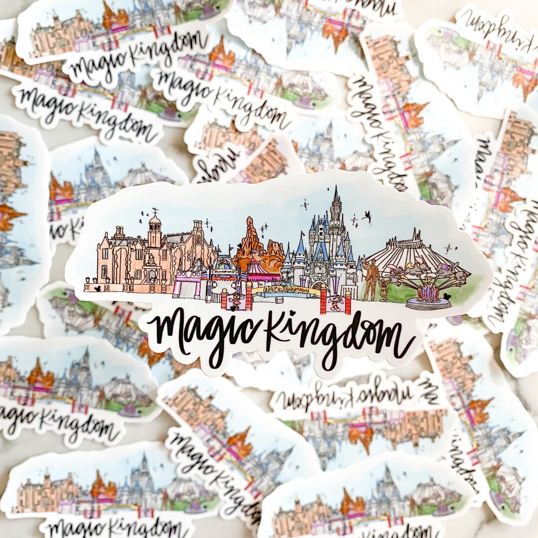 Magic Kingdom. Disney Skyline Sticker - Etsy