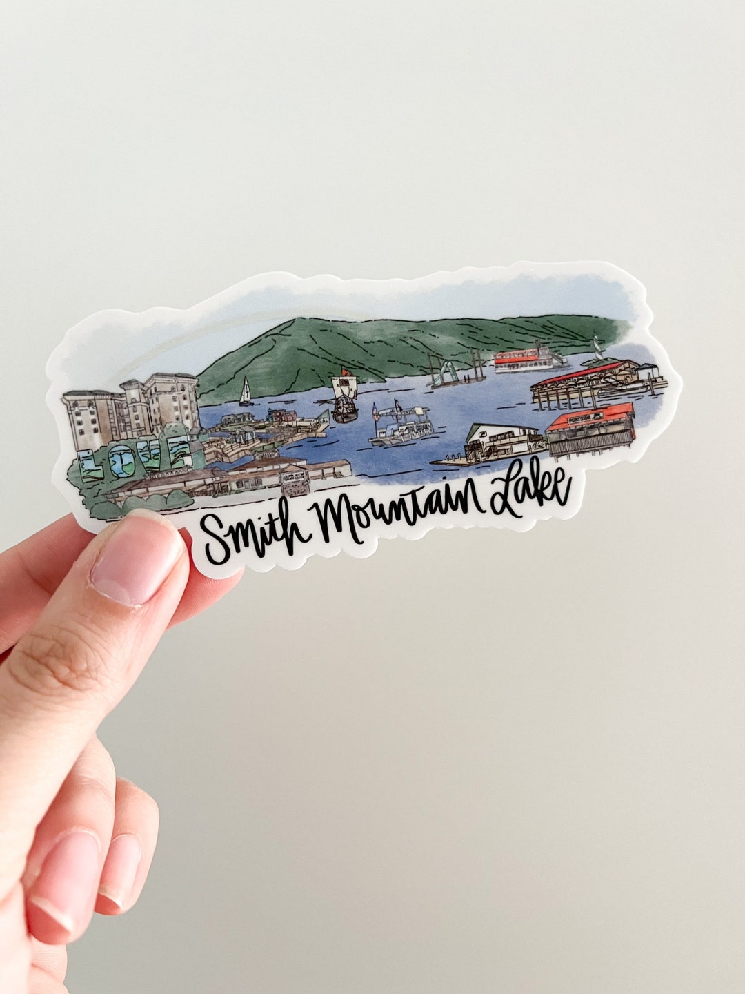 Smith Mountain Lake SML Virginia Skyline Sticker - Etsy