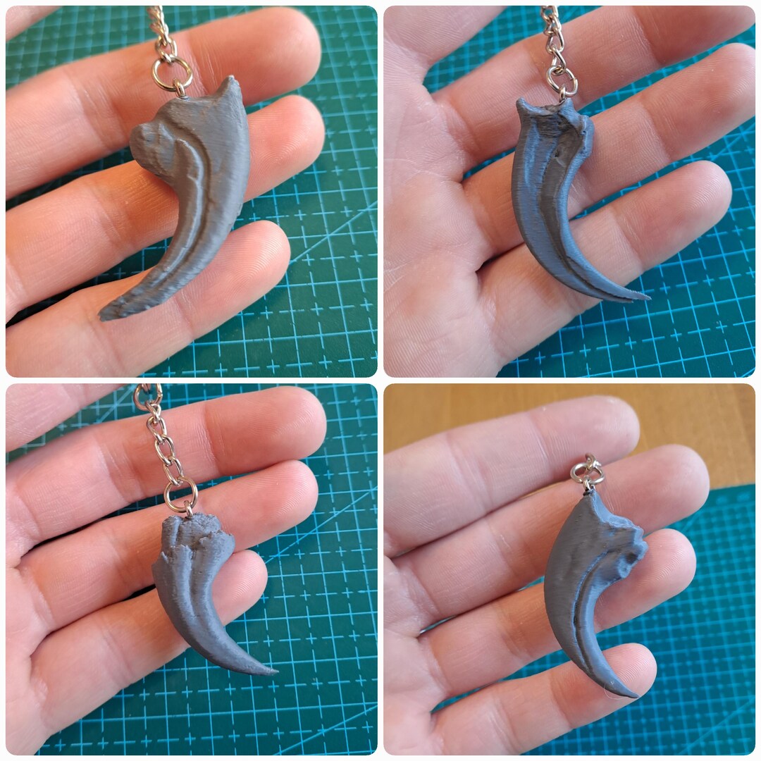 Dinosaur Claw Keychain - Realistic Dino Claw Keyring - Raptor Claw ...