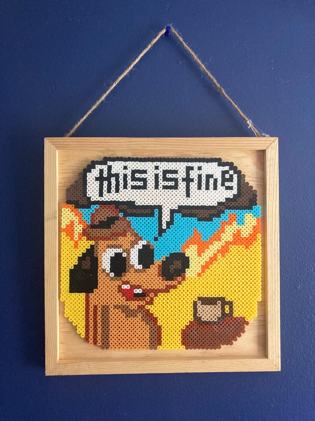 This is Fine Meme Perler Bead Wall Decor - Etsy