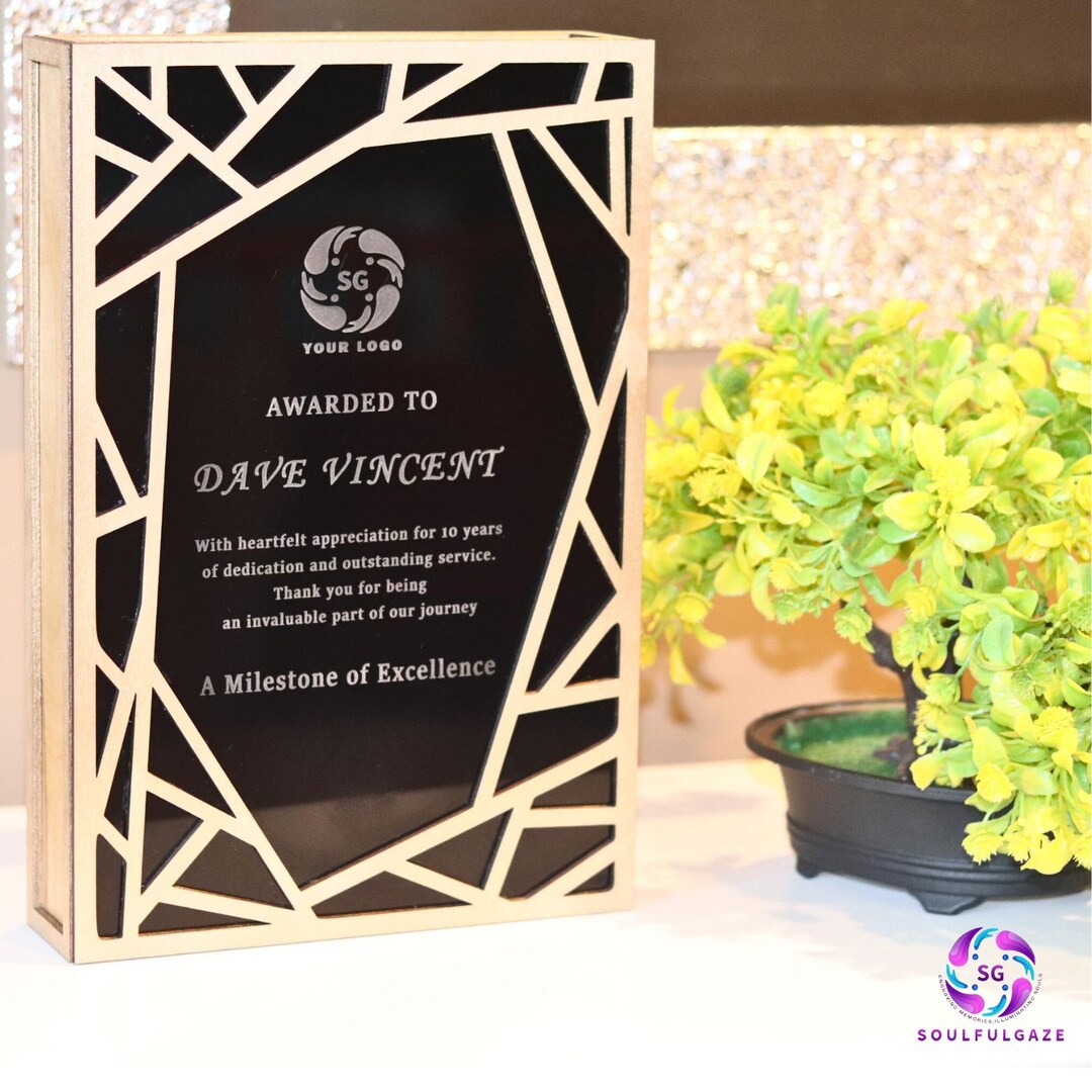 Personalized Trophy Award. Employee,service Anniversary,achievement ...