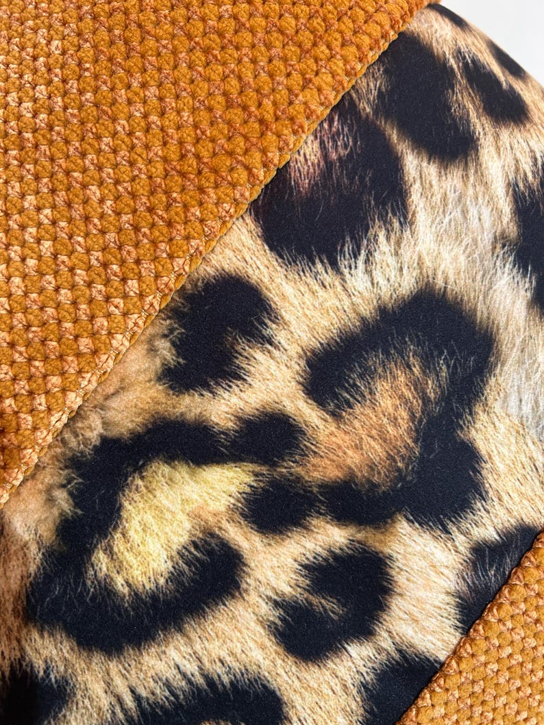 Camel Leopard Print Velvet Cushion Cover - 45x45 Cm - Handmade Boho ...
