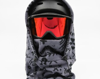 Black - Winter Balaclava - Over Helmet Ski / Snowboard Hood - Etsy