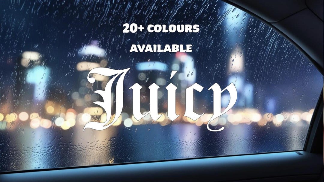 Juicy Couture Vinyl Decal Car Bumper Sticker Laptop Sticker - Etsy