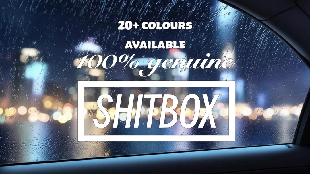 100% Genuine Shitbox Vinyl Car Decal Bumper Sticker - Etsy