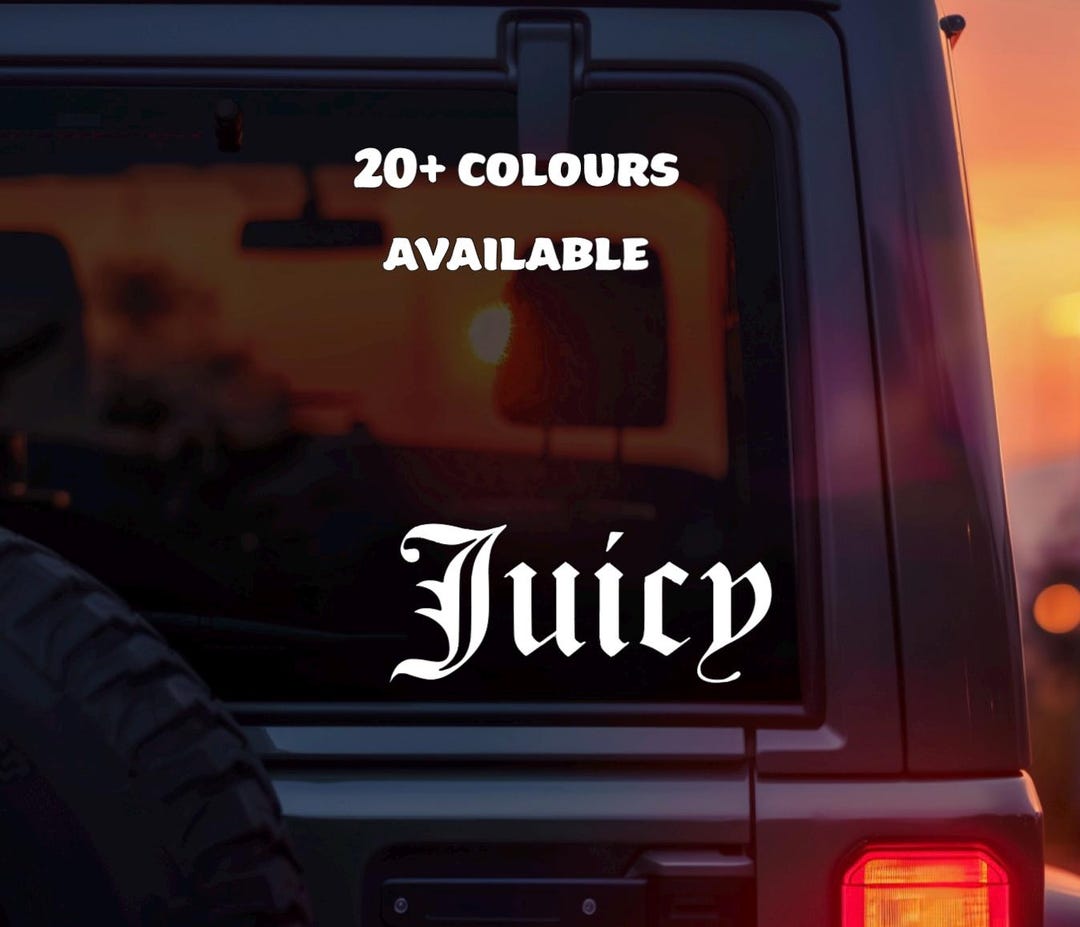 Juicy Couture Vinyl Decal – 2000s Aesthetic Car or Laptop Sticker ...